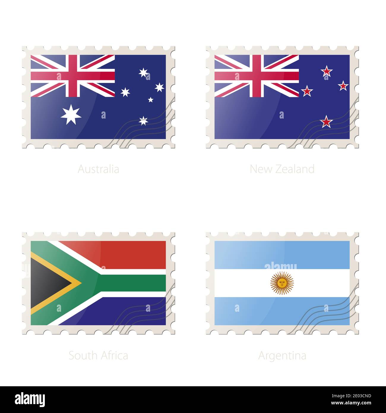 South africa flag postage stamp Stock Vector Images - Alamy
