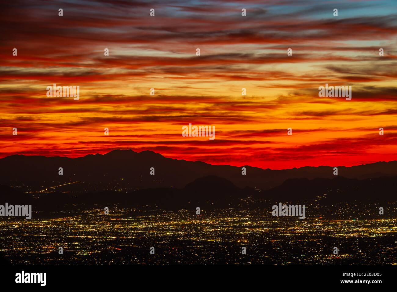 Tucson arizona city lights at sunset hi-res stock photography and ...