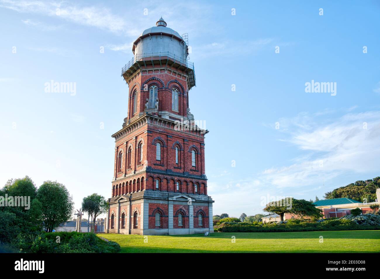 Sunset view of Invercargill Water Tower in New Zealand Stock Photo - Alamy