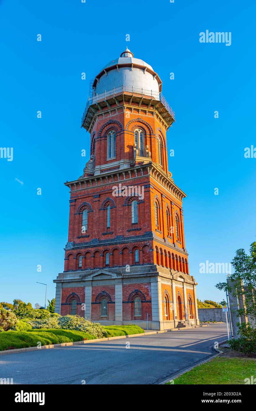 Sunset view of Invercargill Water Tower in New Zealand Stock Photo - Alamy