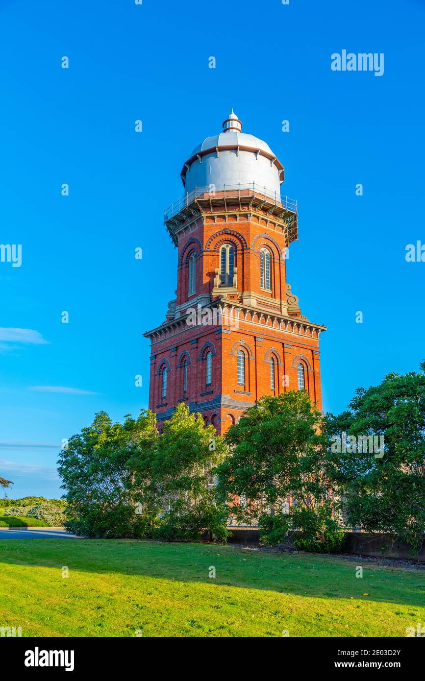 Sunset view of Invercargill Water Tower in New Zealand Stock Photo - Alamy