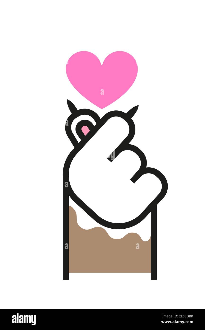 Korean heart hand Cut Out Stock Images & Pictures - Alamy