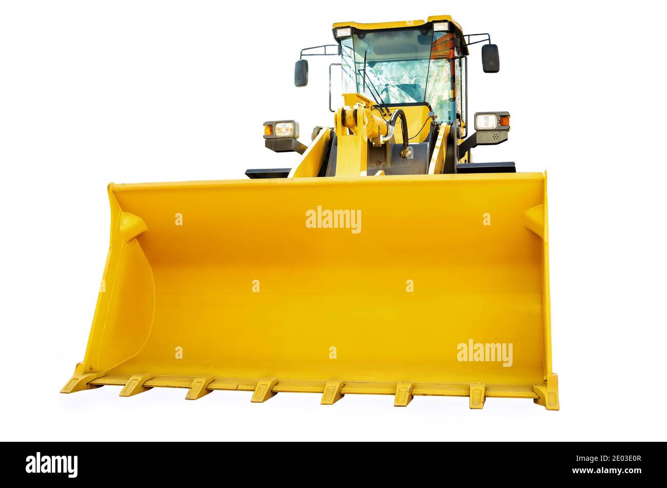 wheel loader isolated on white background Stock Photo - Alamy