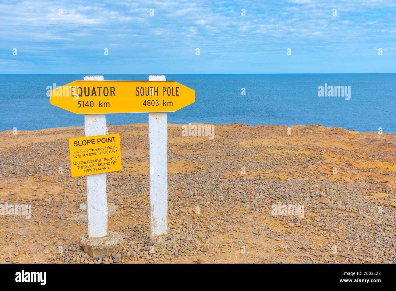 Slope point, the southernmost point of New Zealand Stock Photo - Alamy