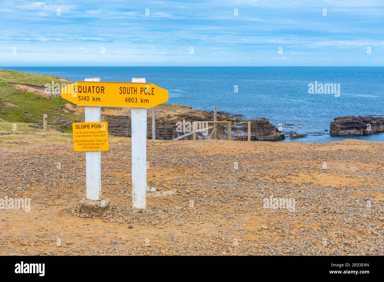 Slope point, the southernmost point of New Zealand Stock Photo - Alamy