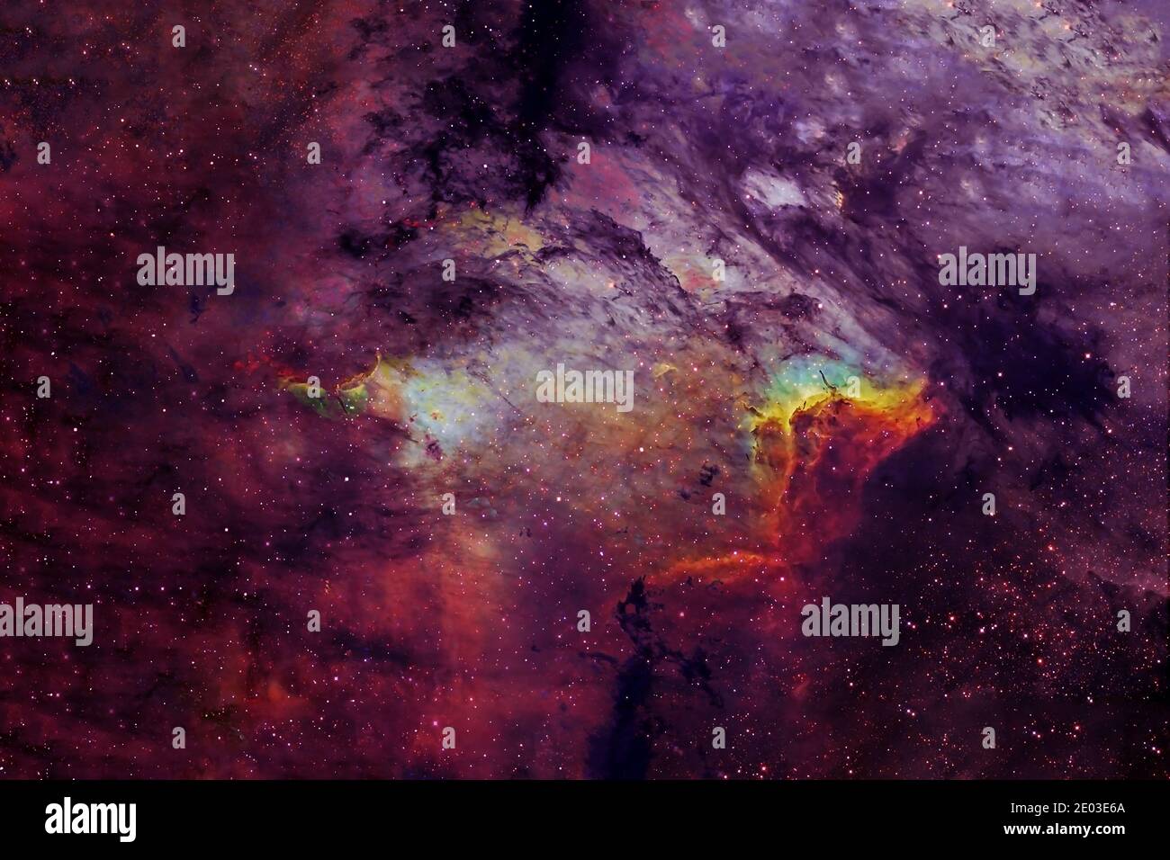 A beautiful colored galaxy in deep space. Elements of this image were ...