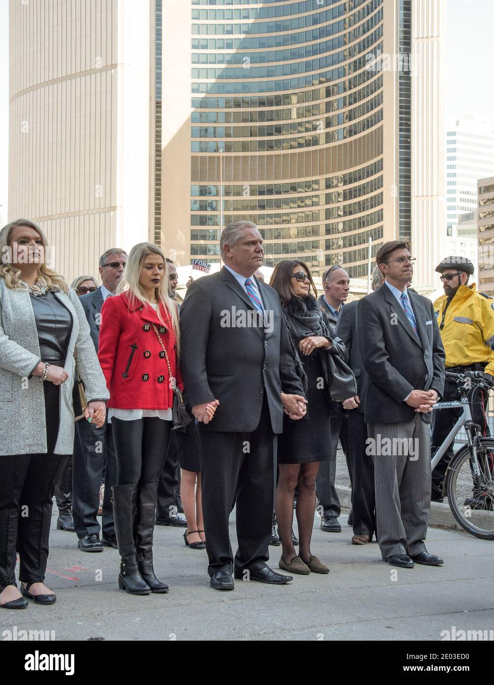 Doug Ford and family during the Rob Ford's Funeral in Toronto, Canada ...