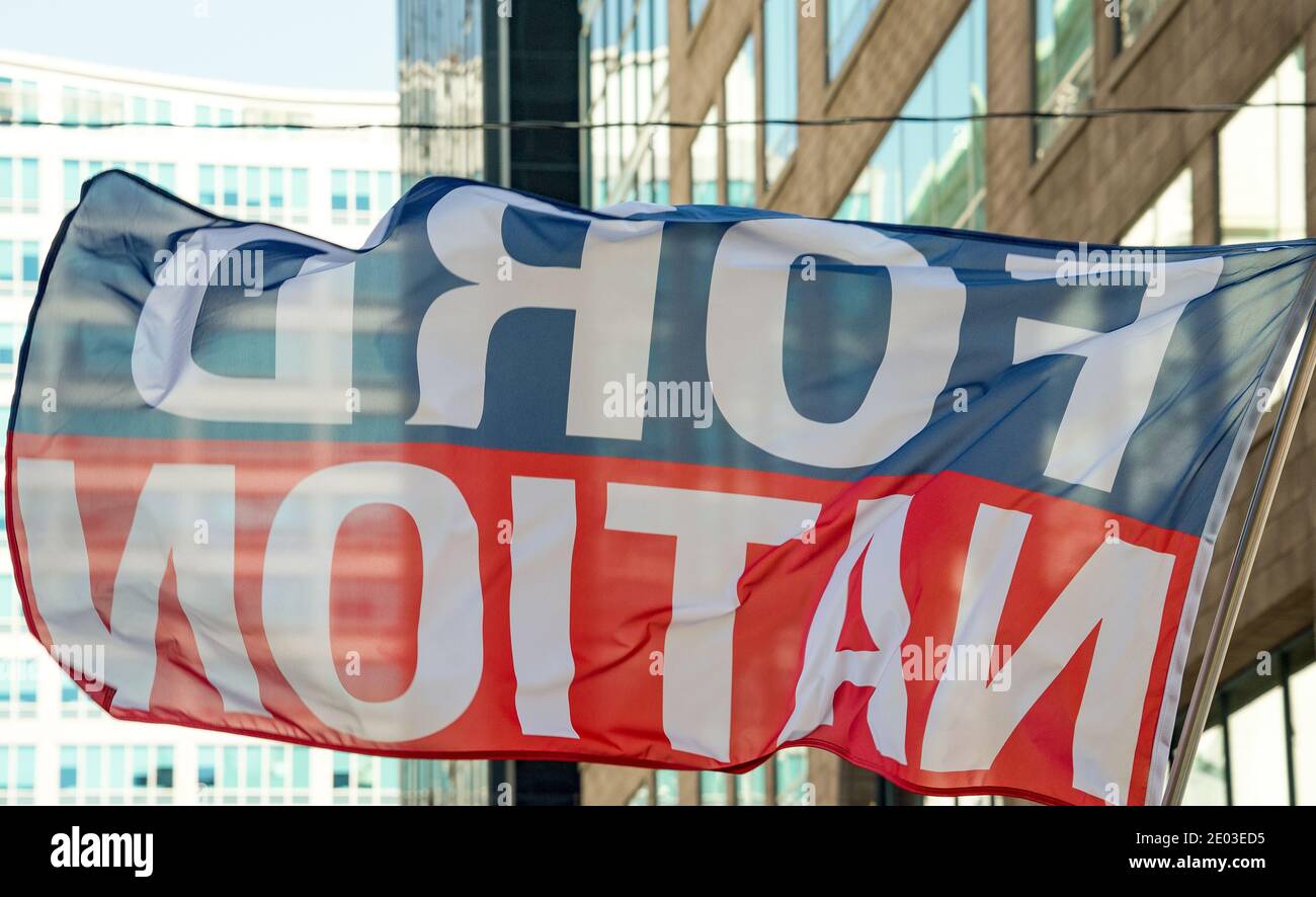 Ford Nation flag during Rob Ford funeral, Toronto, Canada-March 2016 ...