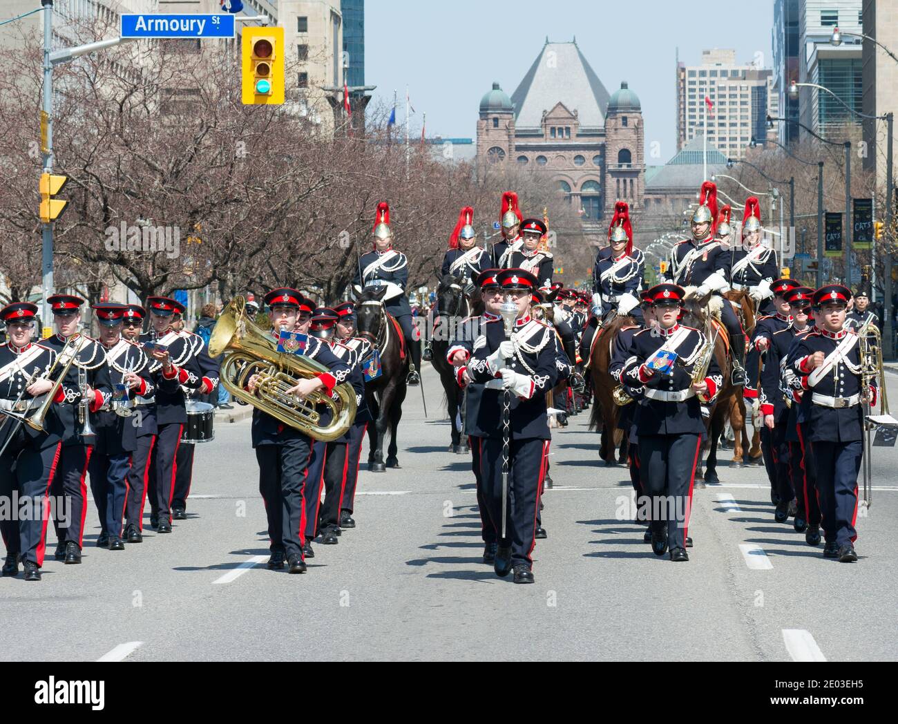 Military parade celebrating the 200th anniversary of the Battle of York ...