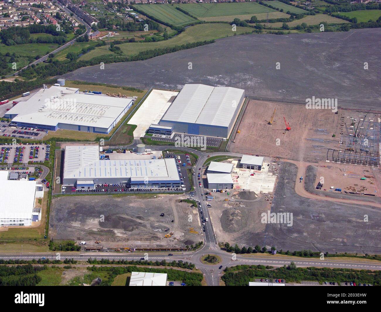 aerial view of a Manvers Industrial Estate, Wath upon Dearne, Rotherham ...