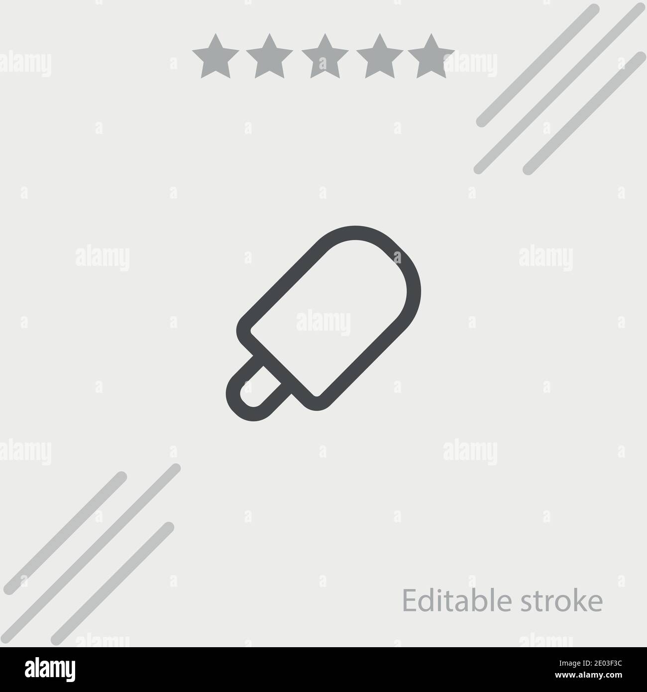 ice cream stick outline vector icon modern simple vector illustration ...