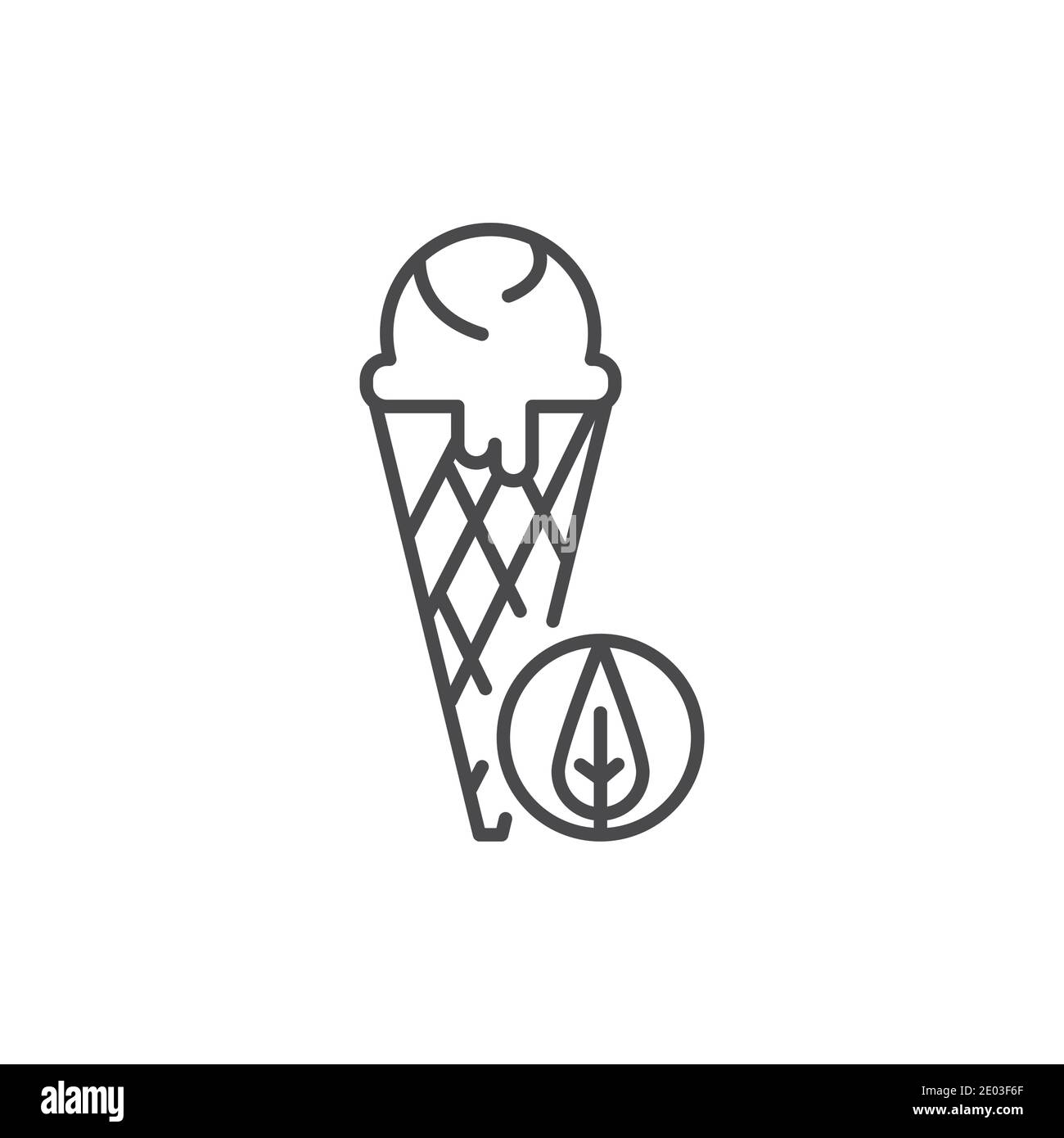 Matcha ice cream olor line icon. Pictogram for web page, mobile app ...