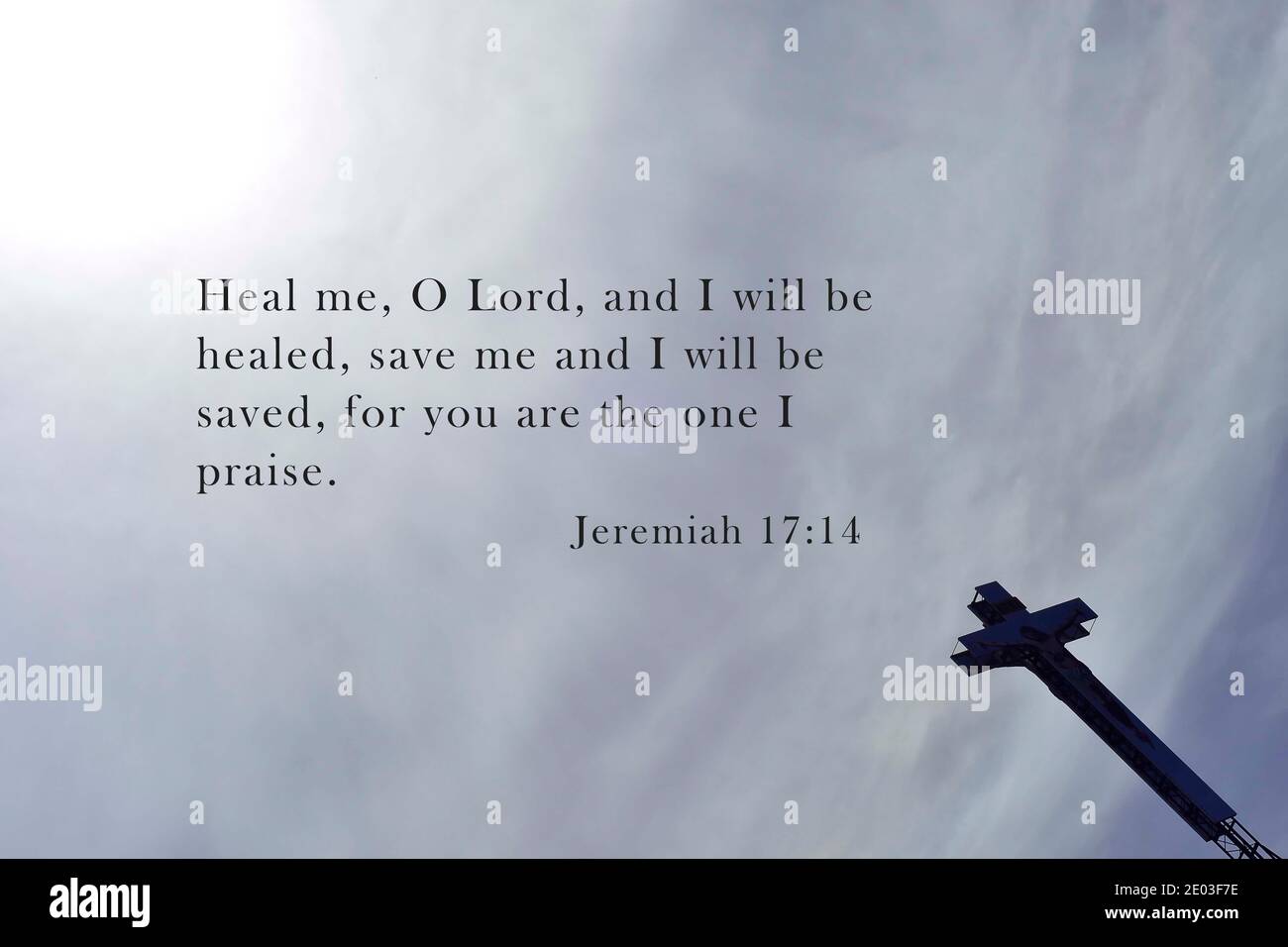 Inspirational verse from the bible on black and white background with ...