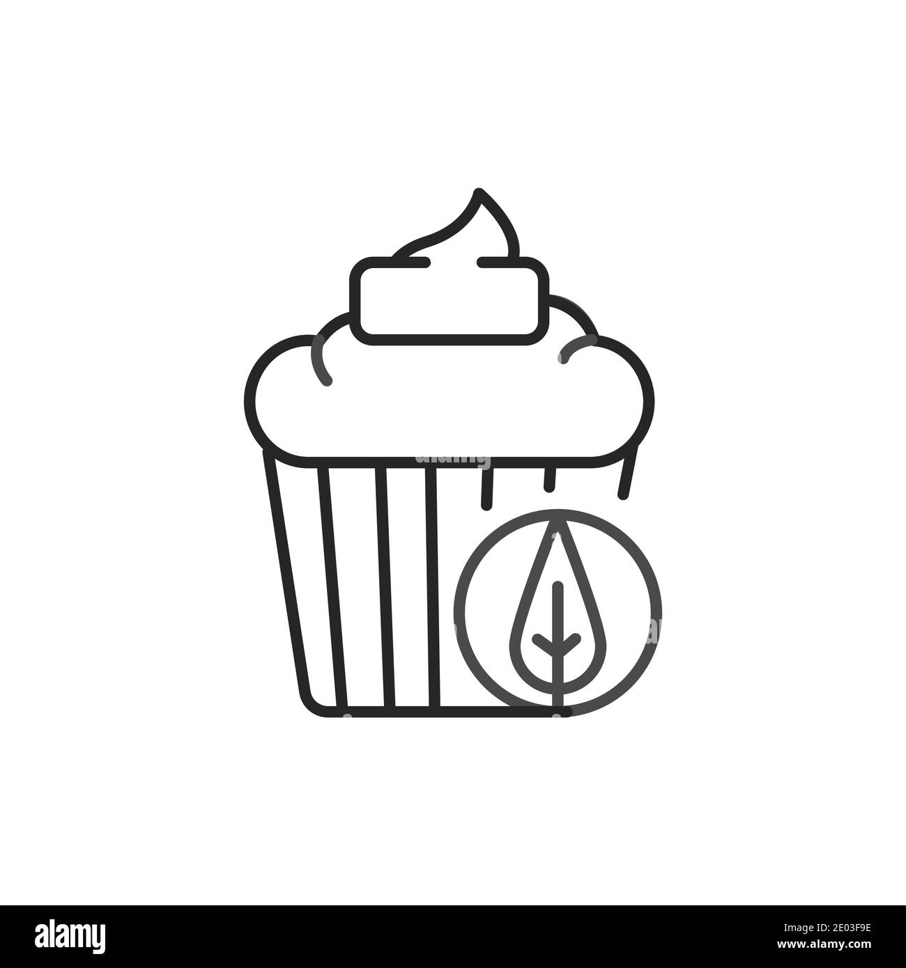 Matcha muffin olor line icon. Pictogram for web page, mobile app, promo ...
