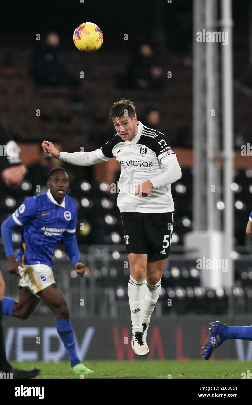 London, UK. 28th Dec, 2020. Joachim Andersen of Fulham in action during ...
