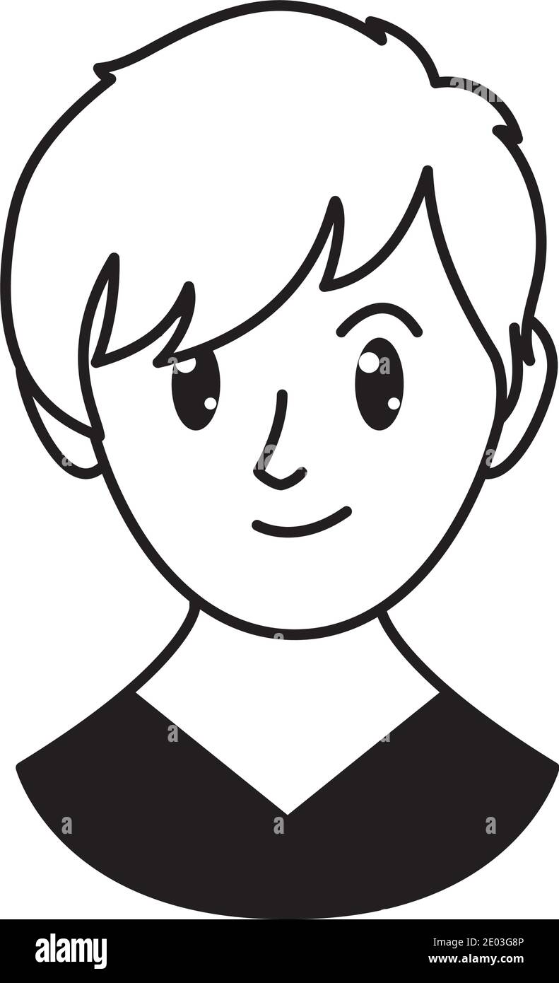 cartoon boy icon over white background, vector illustration Stock ...