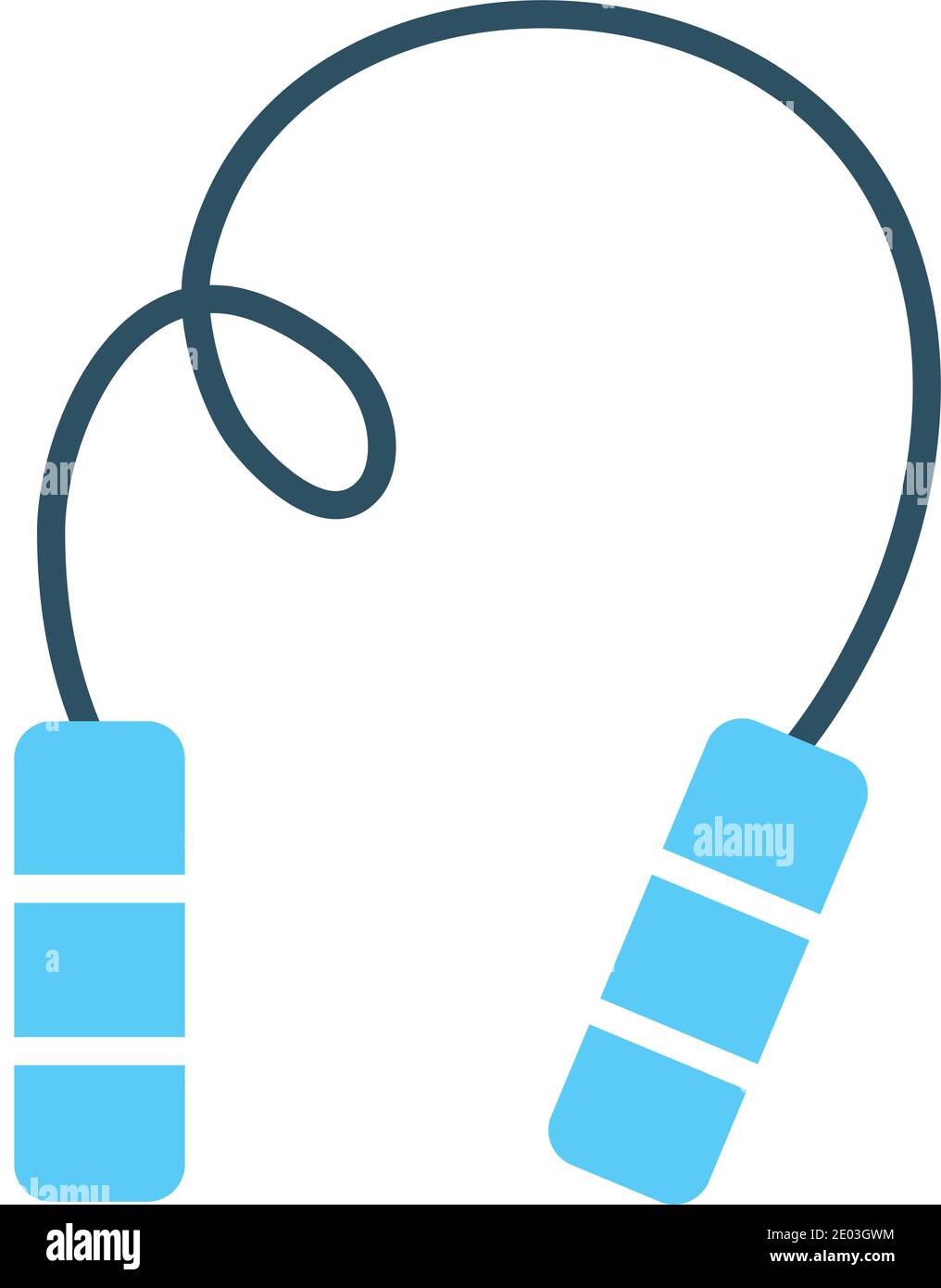 jump rope icon over white background, line style, vector illustration ...