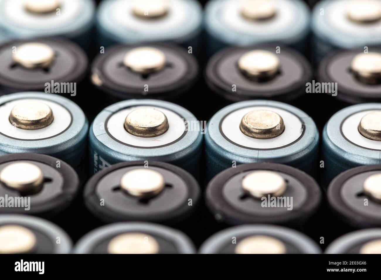 Rows of rechargeable battery. Background Texture Of Electric Batteries ...
