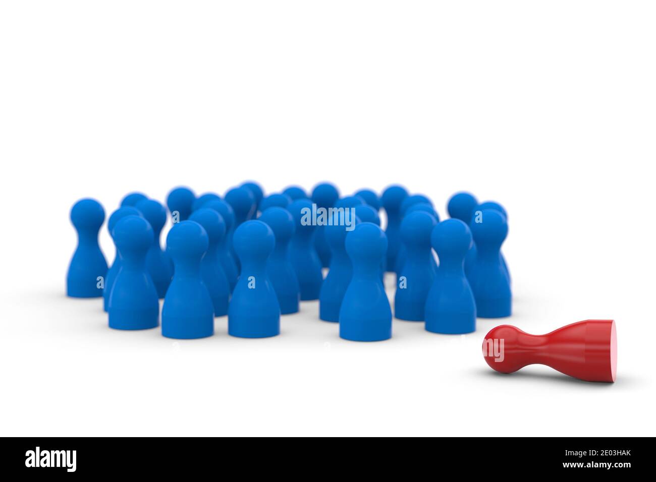 Outcast from the group concept image - 3D illustration Stock Photo - Alamy