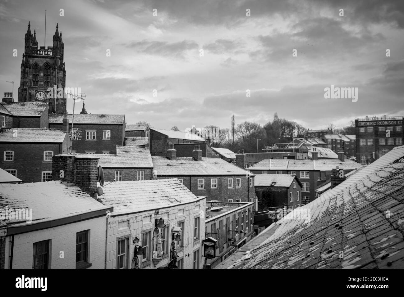 Old buildings stockport Black and White Stock Photos & Images - Alamy
