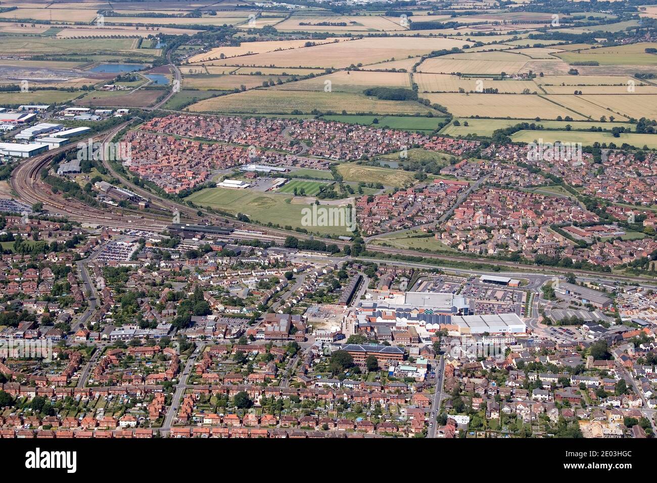 aerial view of Didcot, Oxfordshire Stock Photo - Alamy