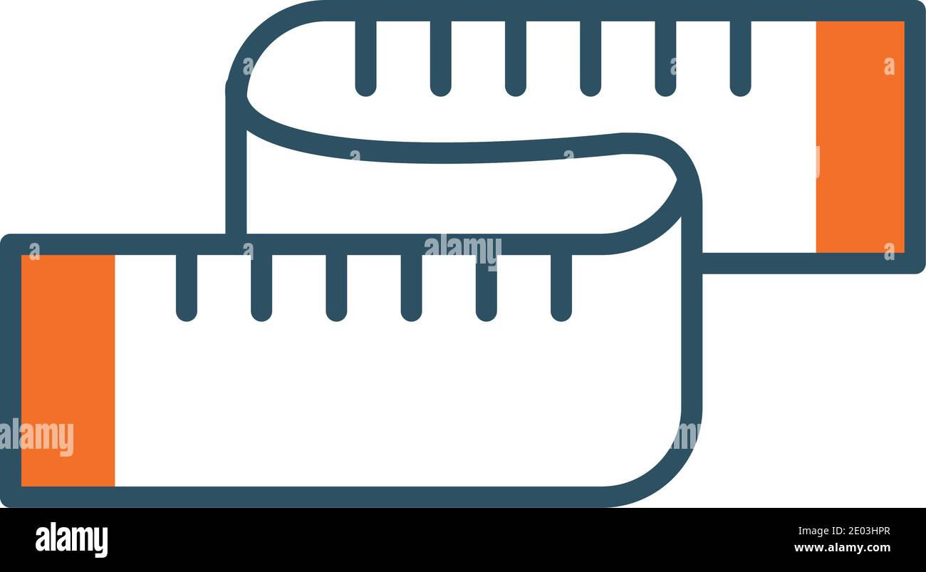 measuring tape icon over white background, line style, vector ...