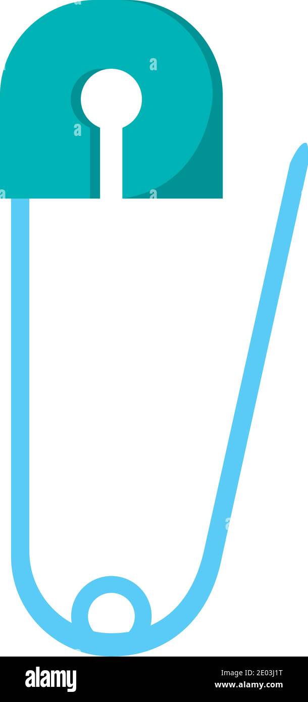 baby pin icon over white background, flat style, vector illustration ...