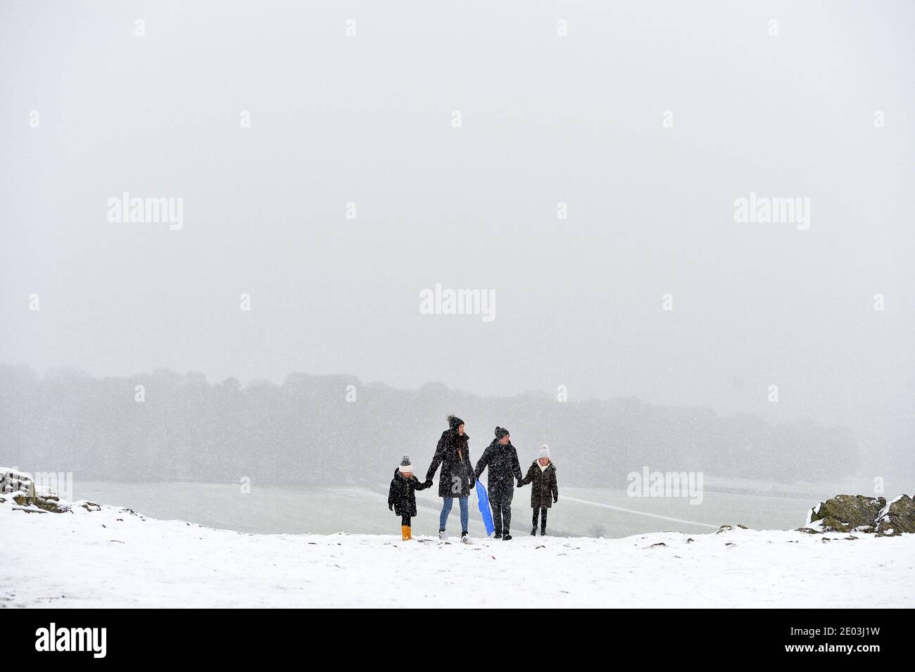 Leicester, Leicestershire, UK 29th Dec 2020. Uk Weather. Snow. Fun in ...