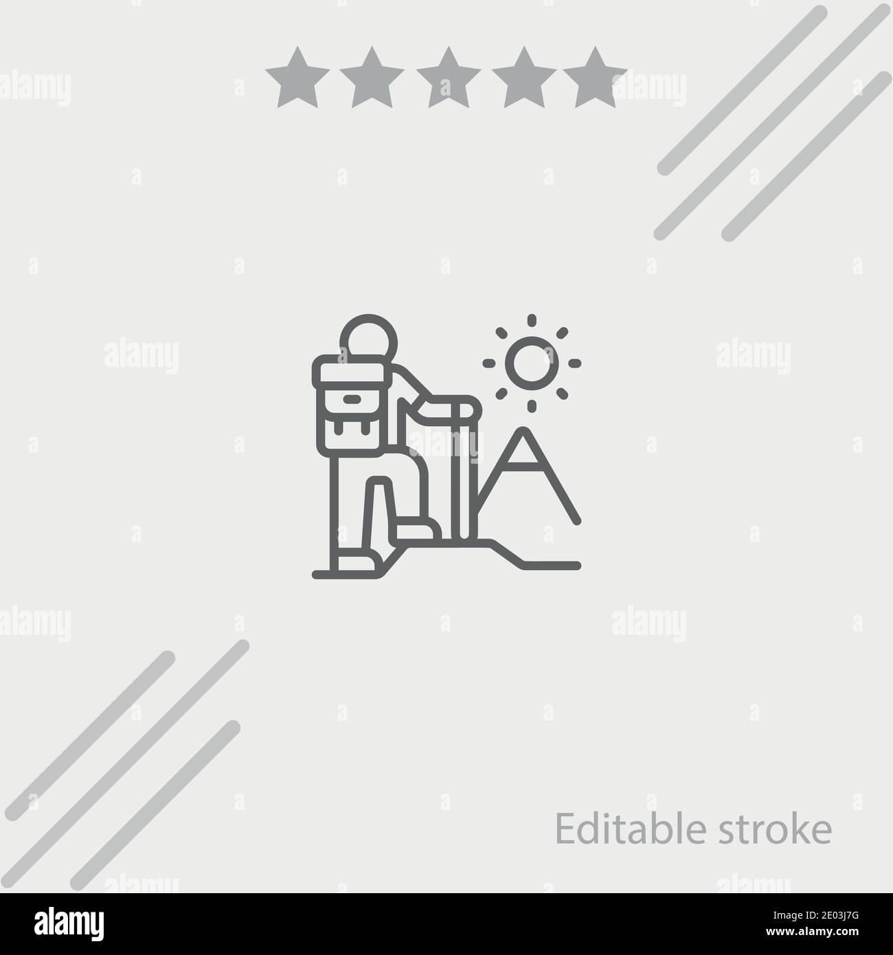 hiking vector icon modern simple vector illustration Stock Vector Image ...