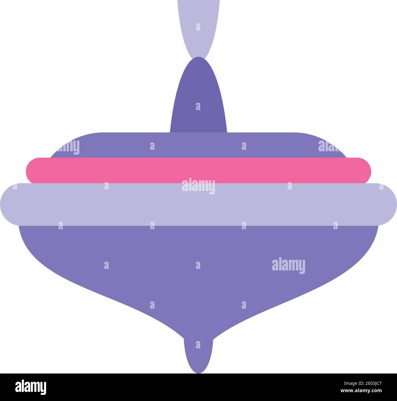 spinning top icon over white background, flat style, vector ...