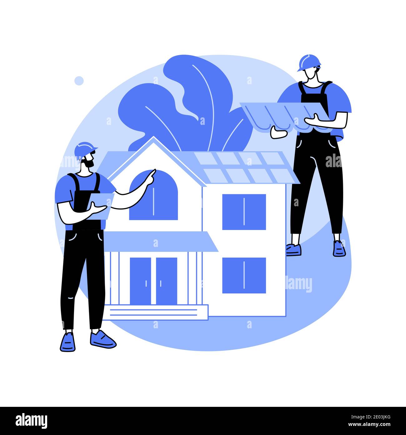 Roofing services abstract concept vector illustration Stock Vector ...