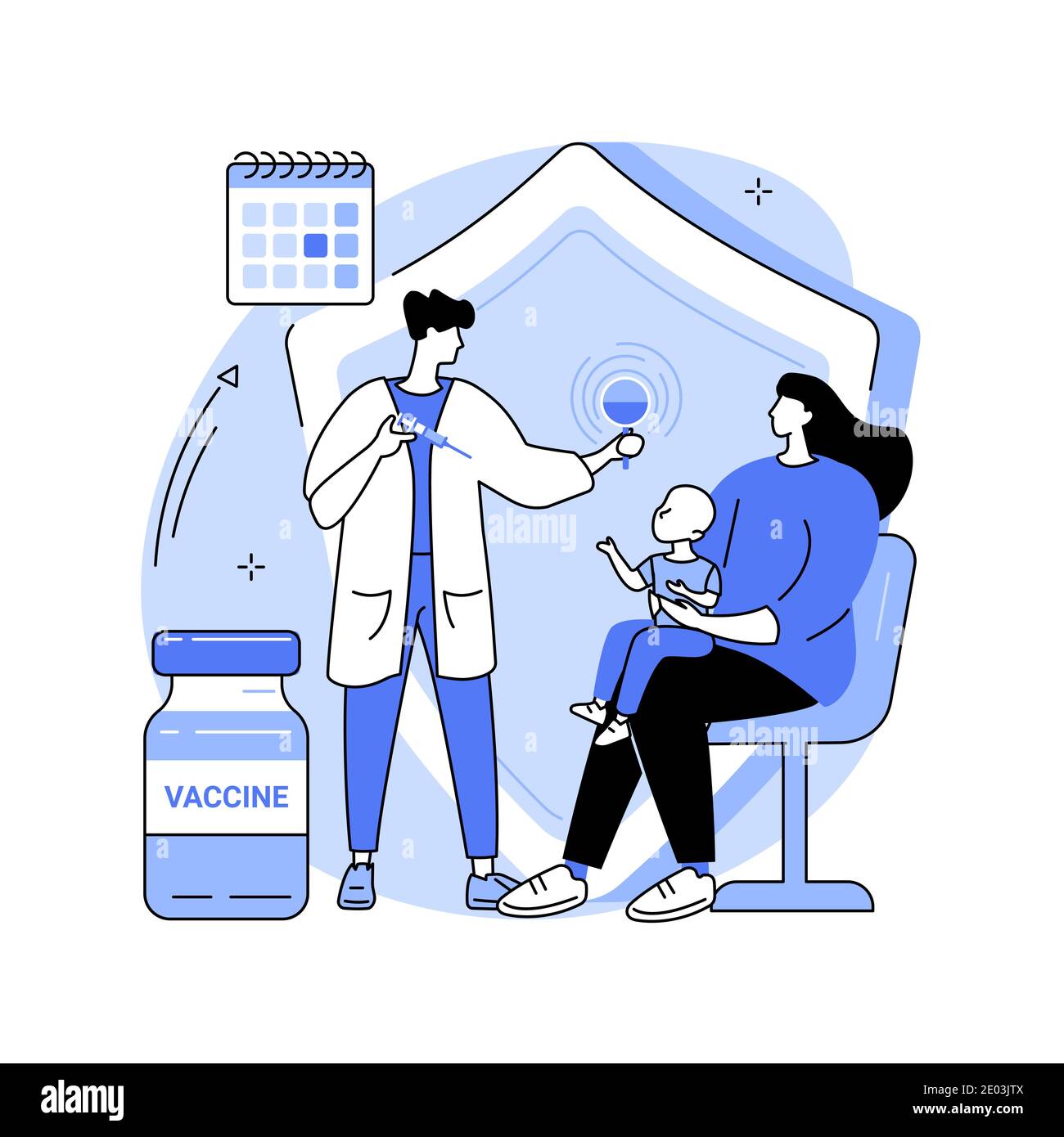 Infant and child vaccination abstract concept vector illustration Stock ...