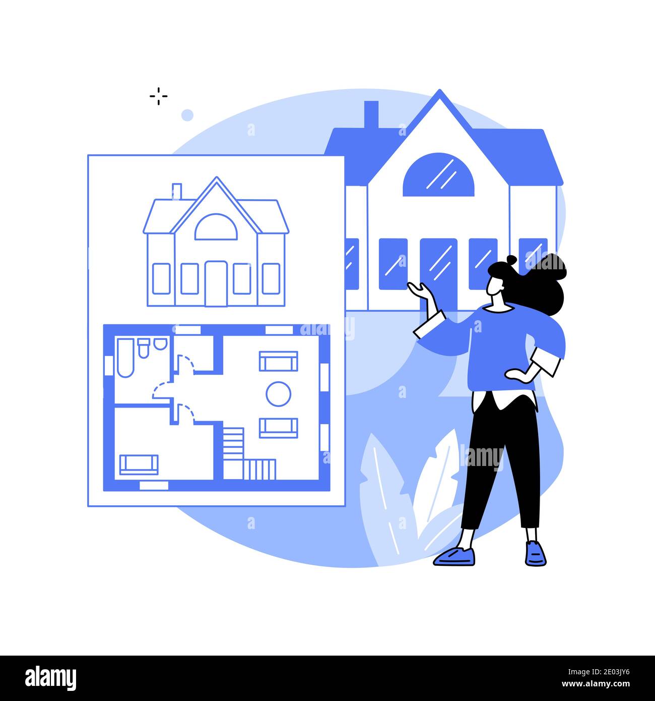 Real estate floor plan abstract concept vector illustration Stock ...