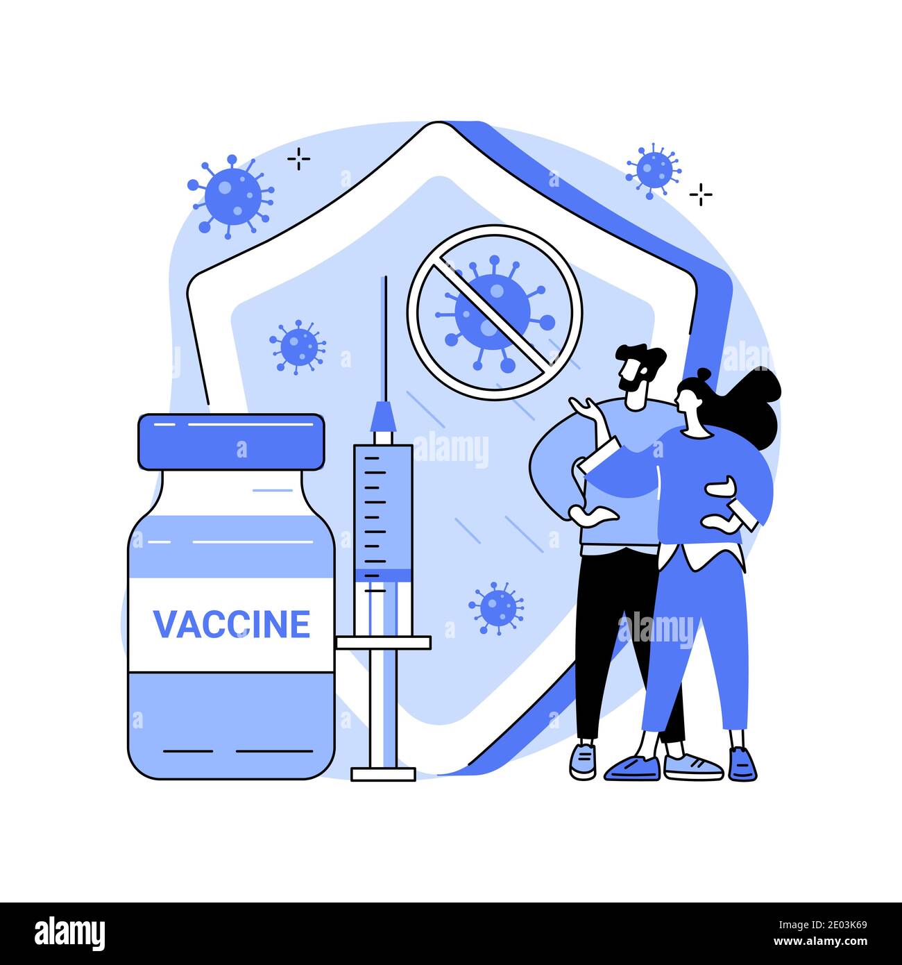 Coronavirus vaccine abstract concept vector illustration Stock Vector ...