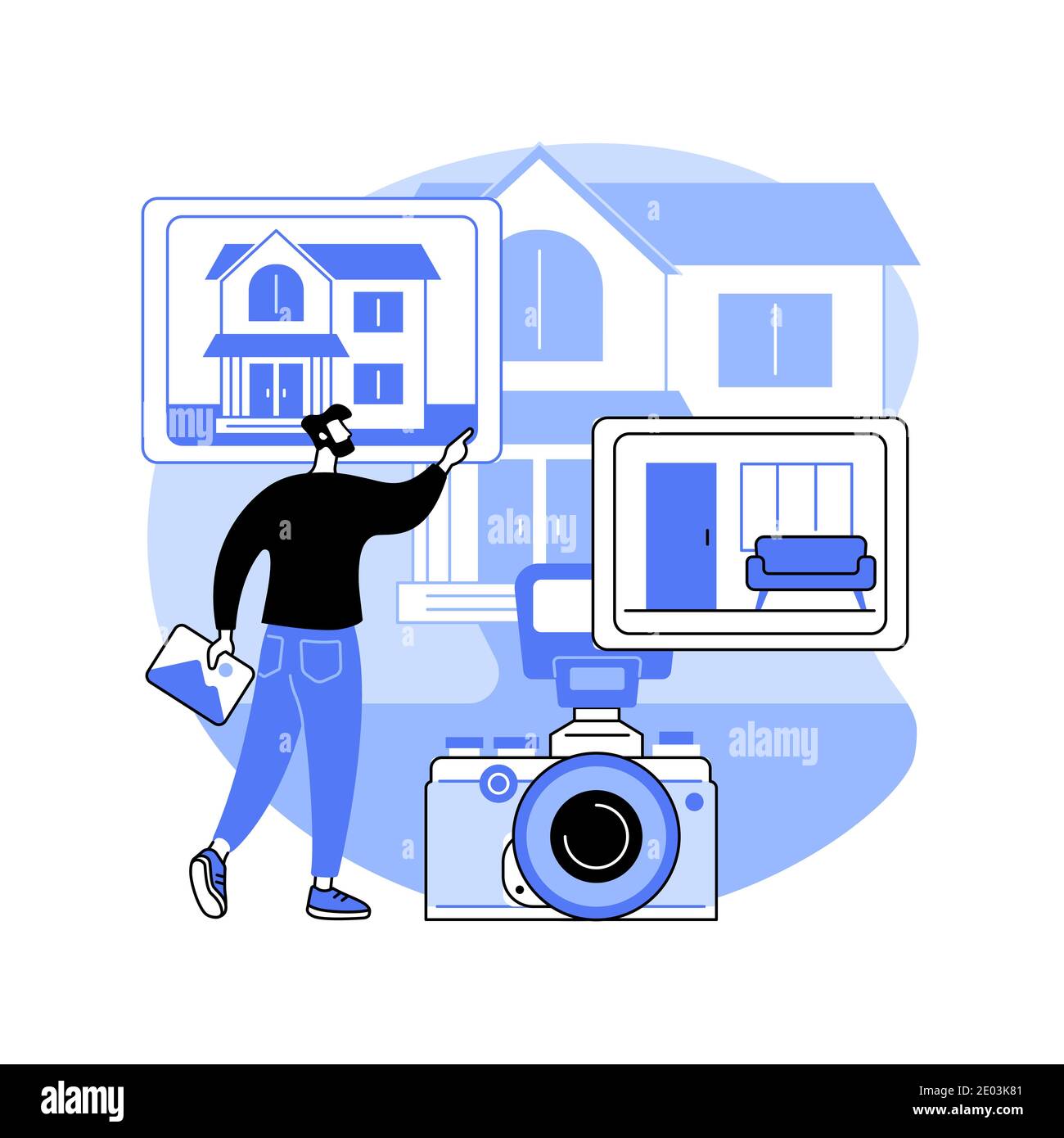 Real estate photography abstract concept vector illustration Stock ...