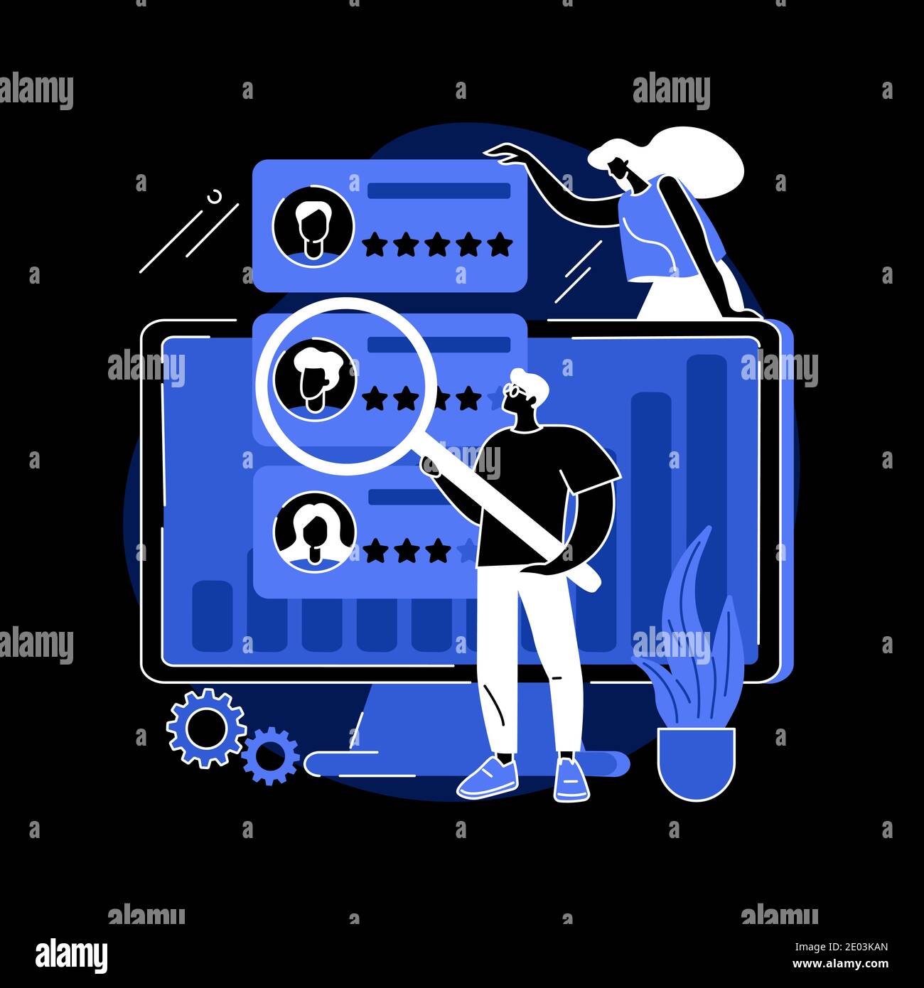 Performance Rating Abstract Concept Vector Illustration Stock Vector