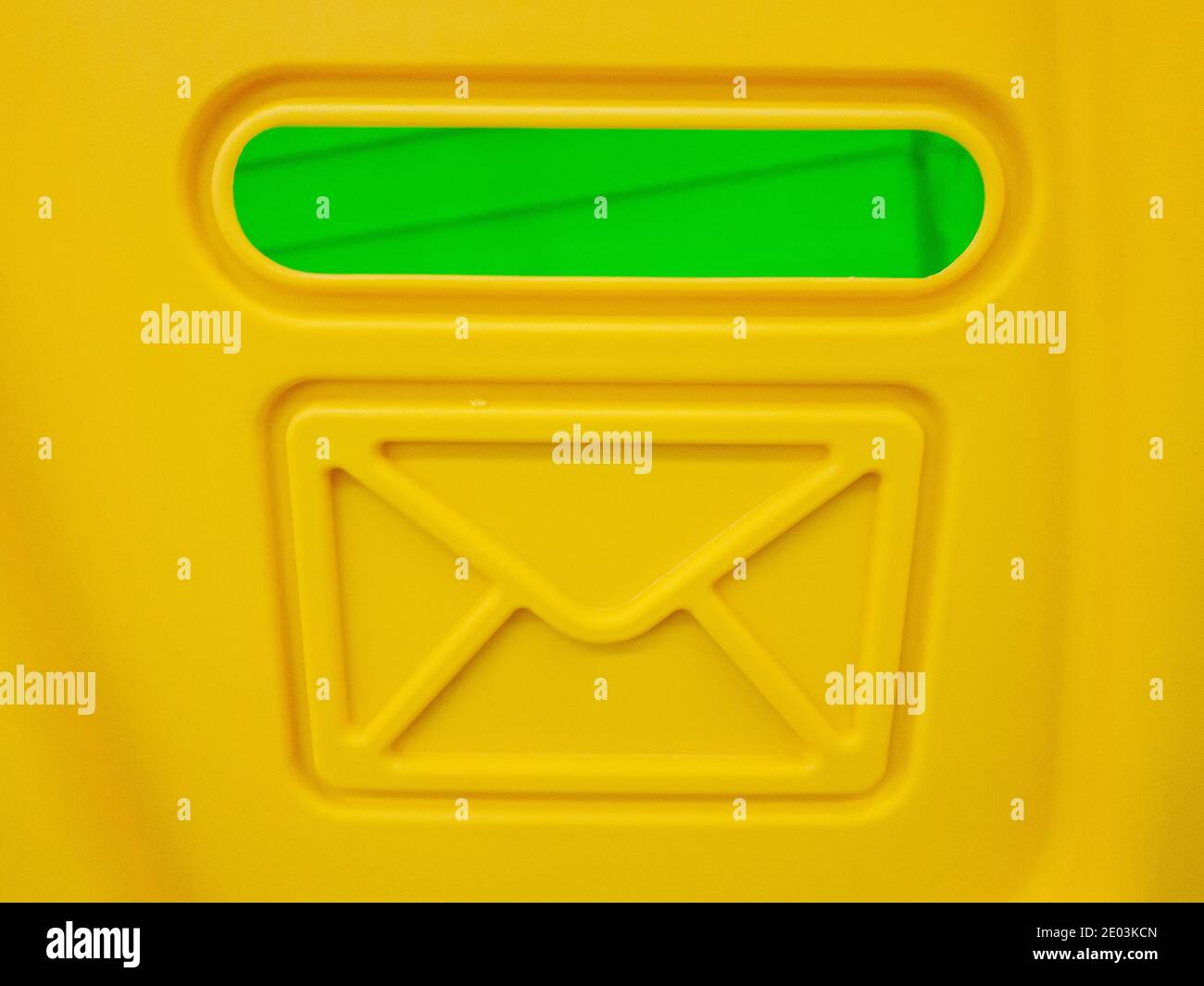 Yellow plastic post box hi-res stock photography and images - Alamy