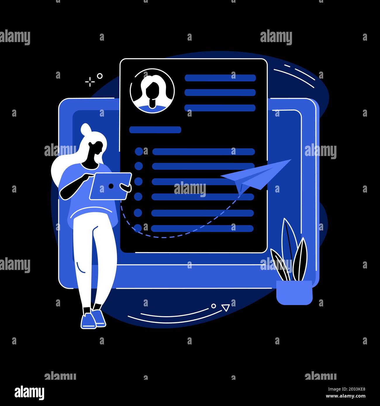 Send your CV abstract concept vector illustration Stock Vector Image ...