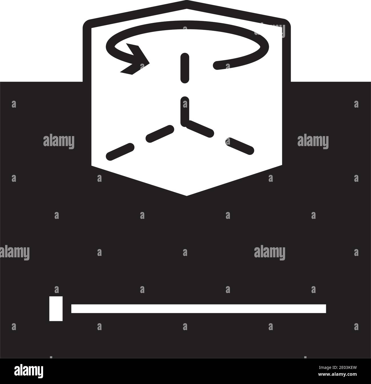 augmented reality video icon over white background, line style, vector ...