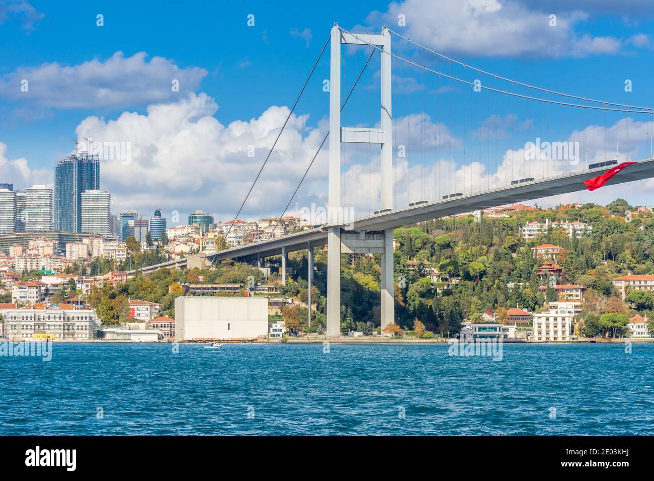 The Bosphorus Bridge, or 15 July Martyrs Bridge, one of the three ...
