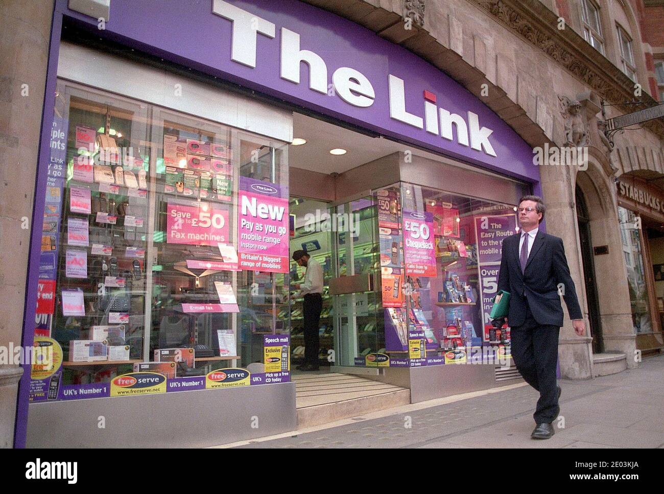 The Link mobile phone store Fleet St London Stock Photo - Alamy