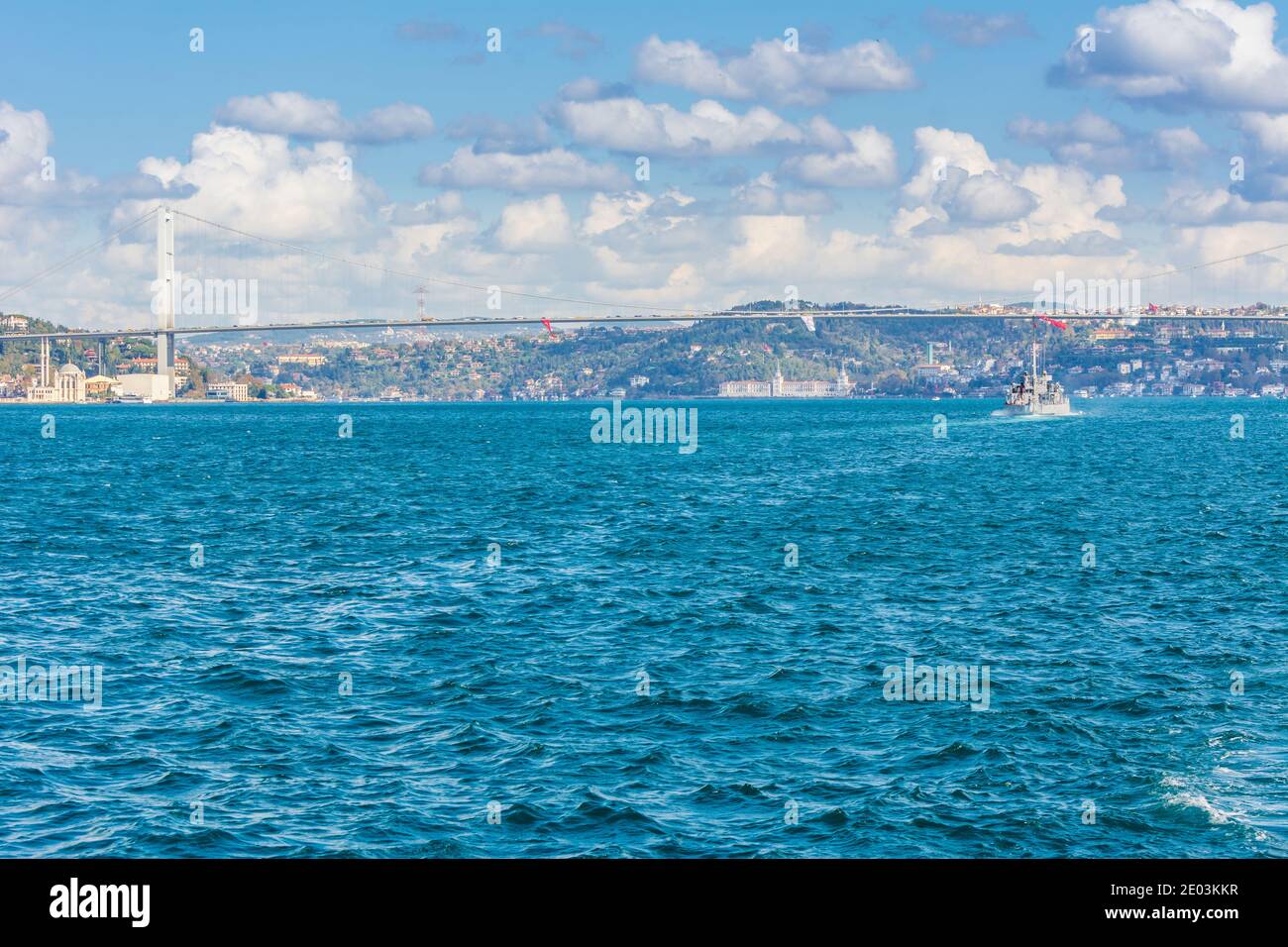The Bosphorus Bridge, or 15 July Martyrs Bridge, one of the three ...