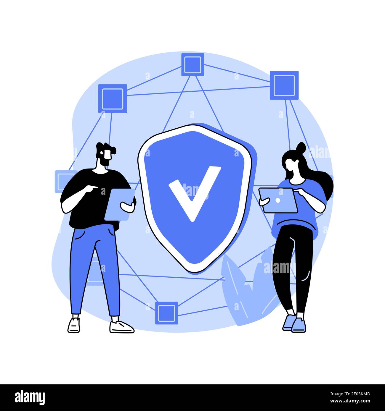 Decentralized application abstract concept vector illustration Stock ...