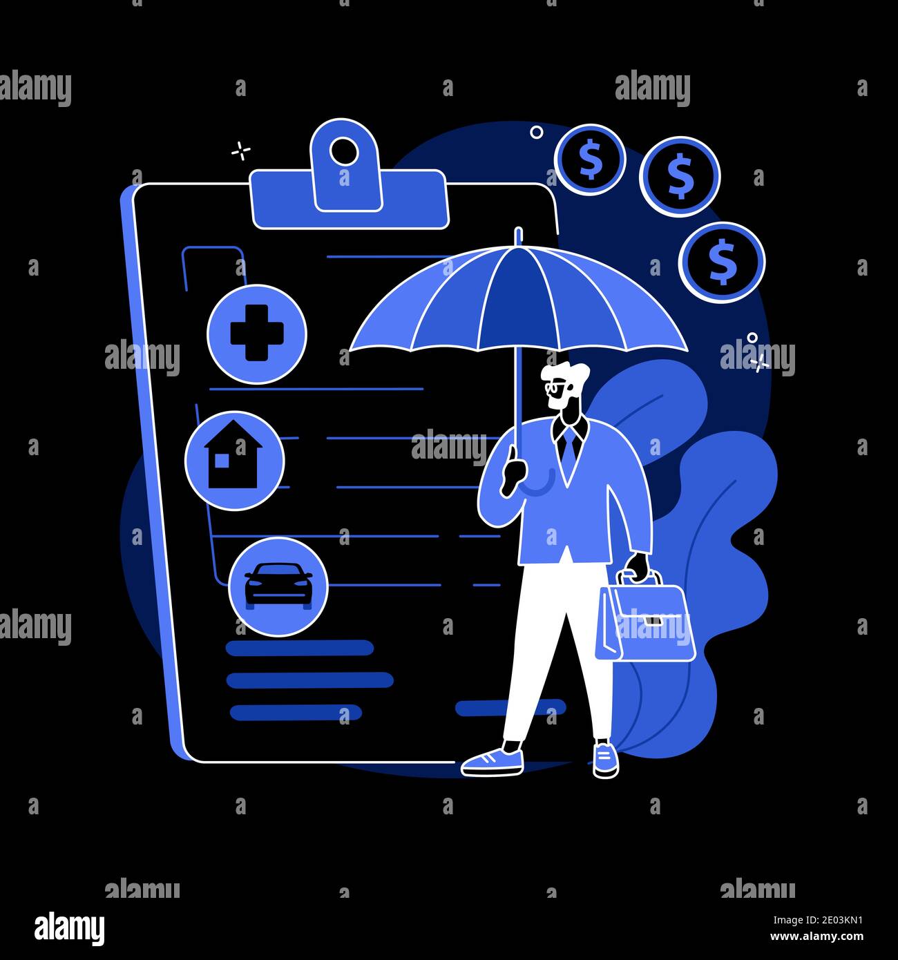 Insurance broker abstract concept vector illustration Stock Vector ...