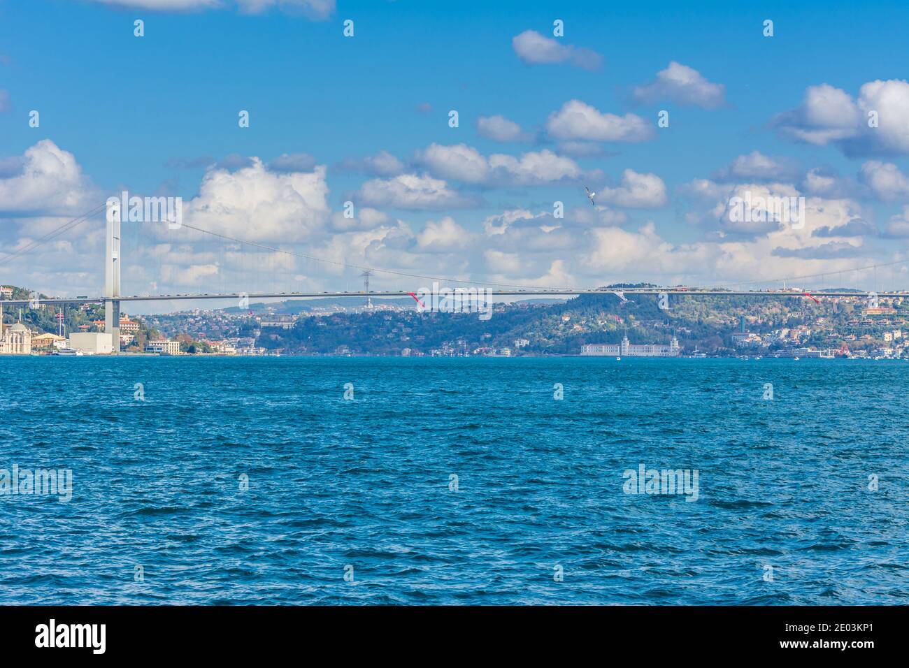 The Bosphorus Bridge, or 15 July Martyrs Bridge, one of the three ...