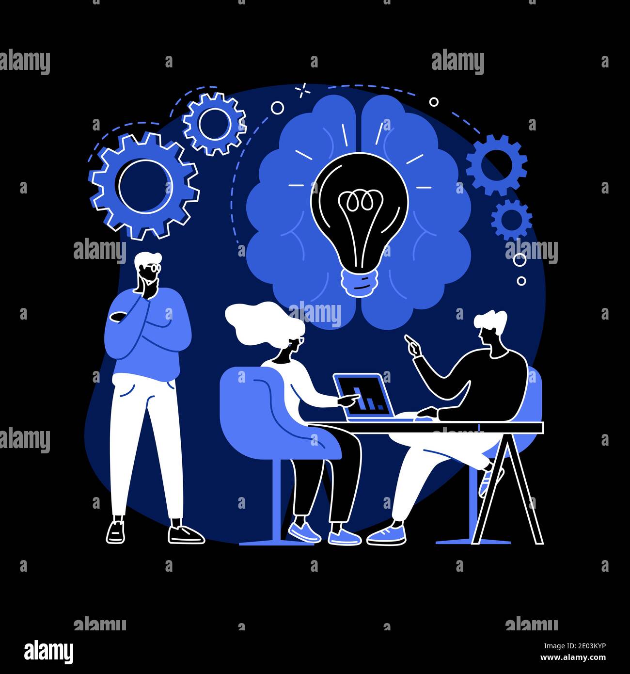 Brainstorming abstract concept vector illustration Stock Vector Image ...