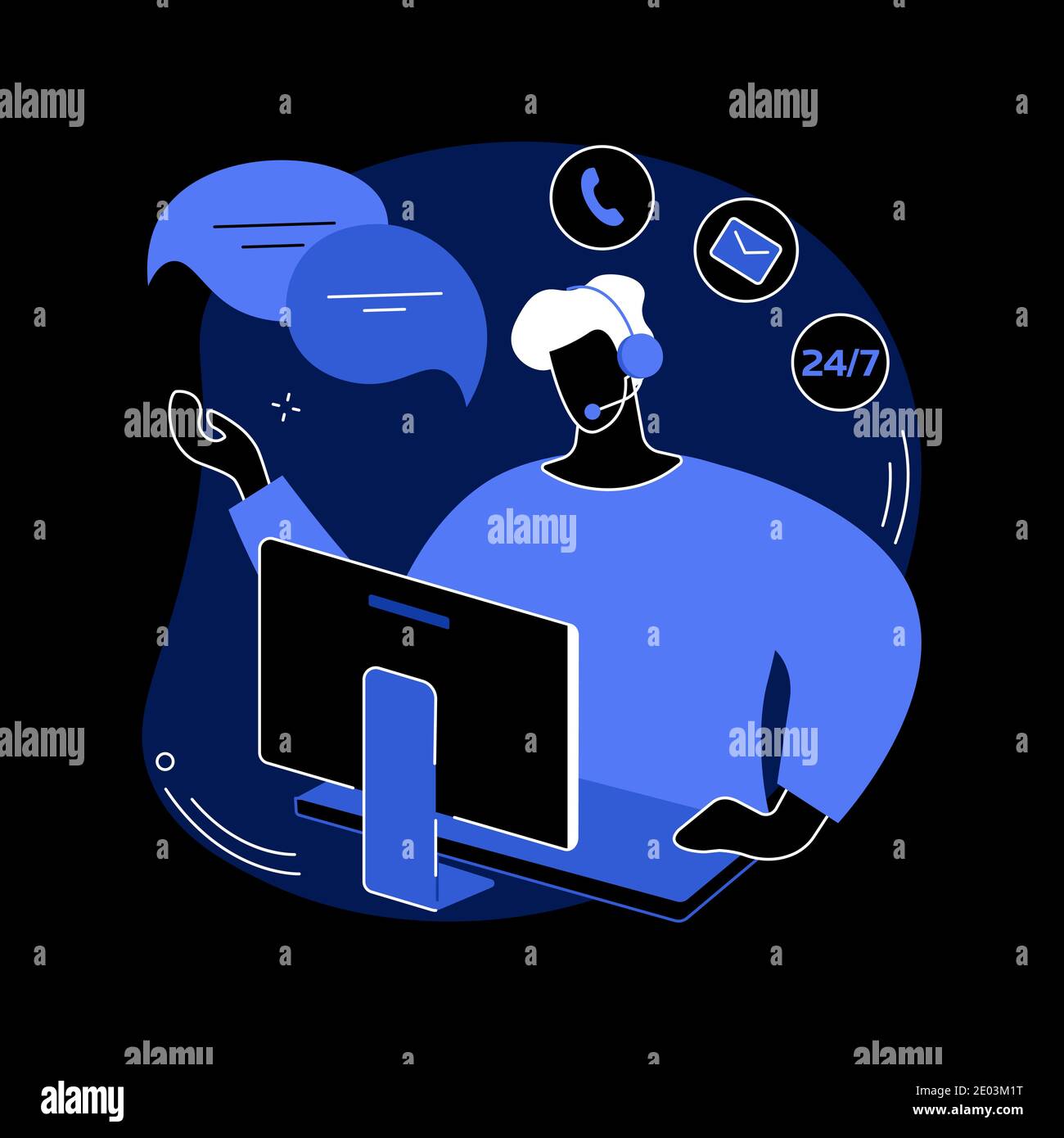 Call center abstract concept vector illustration Stock Vector Image ...