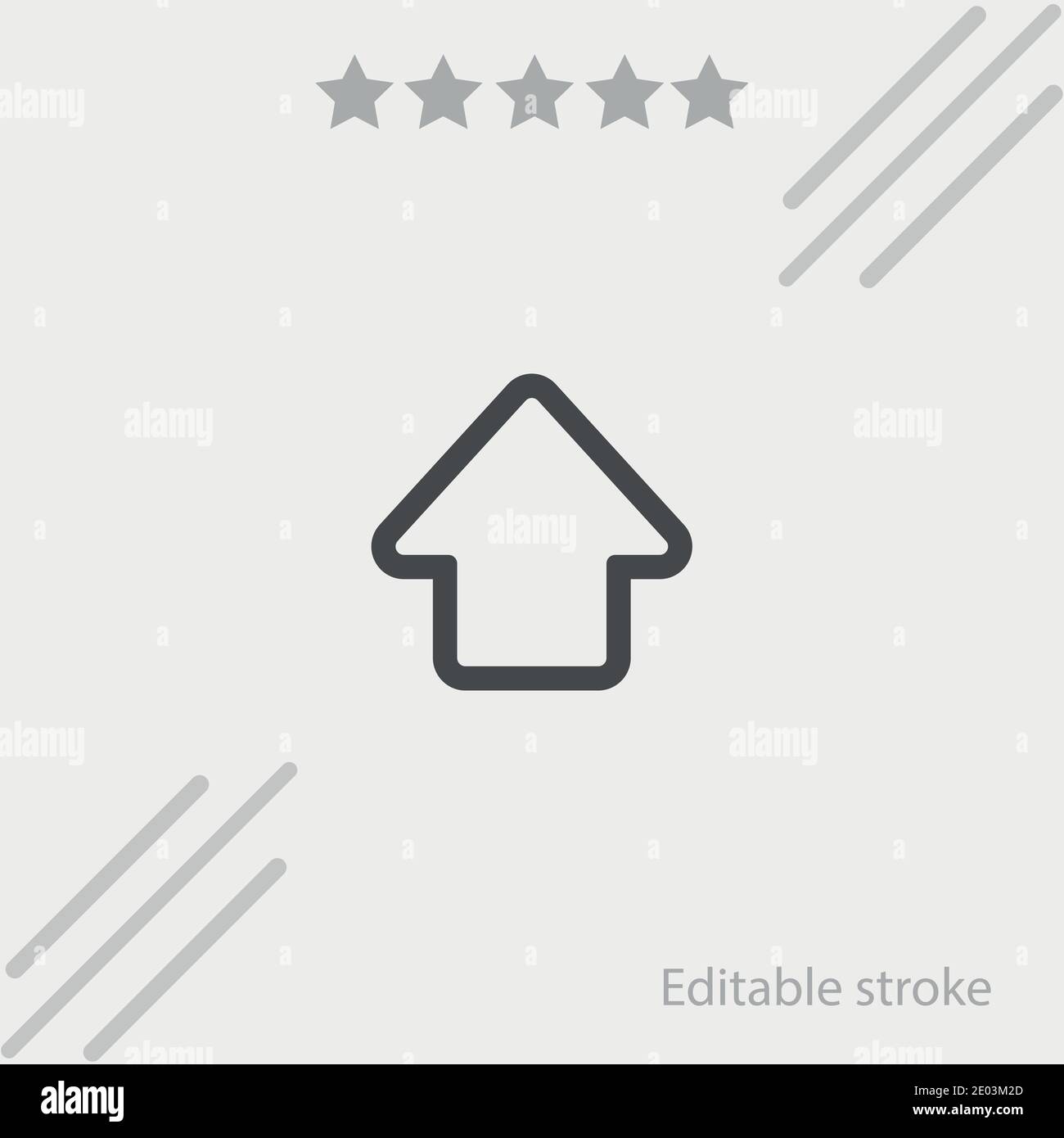 up arrow outline vector icon modern simple vector illustration Stock ...