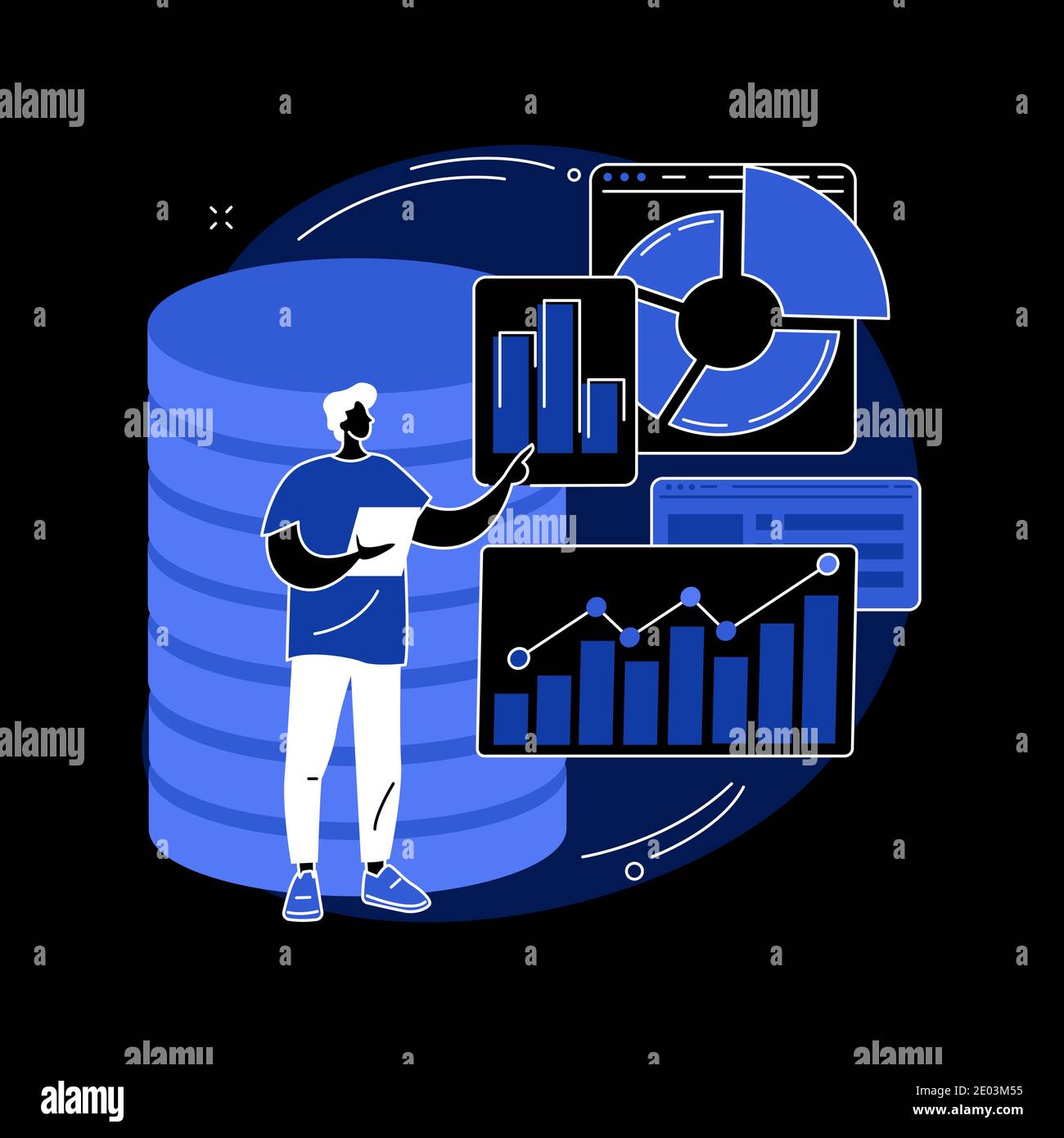 Analytics And Data Science Abstract Concept Vector Illustration Stock