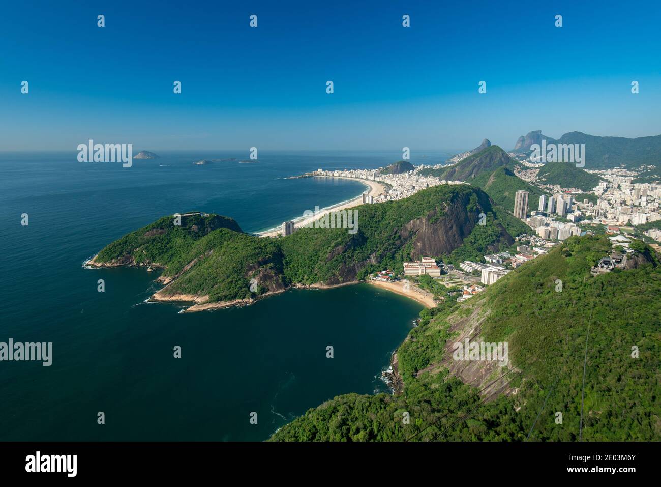 Beautiful Coast of Rio de Janeiro With Hills and Beaches Stock Photo ...